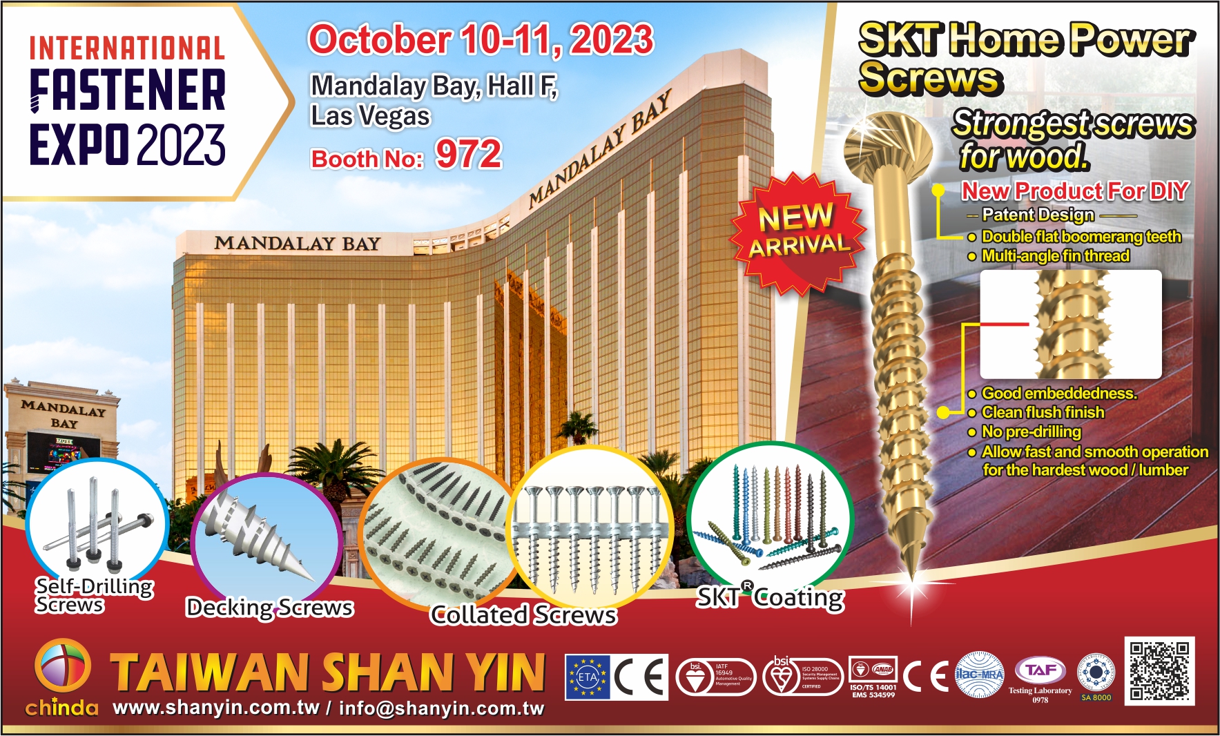 International Fastener Expo 2023-TAIWAN SHAN YIN : Fasteners Supplier ...